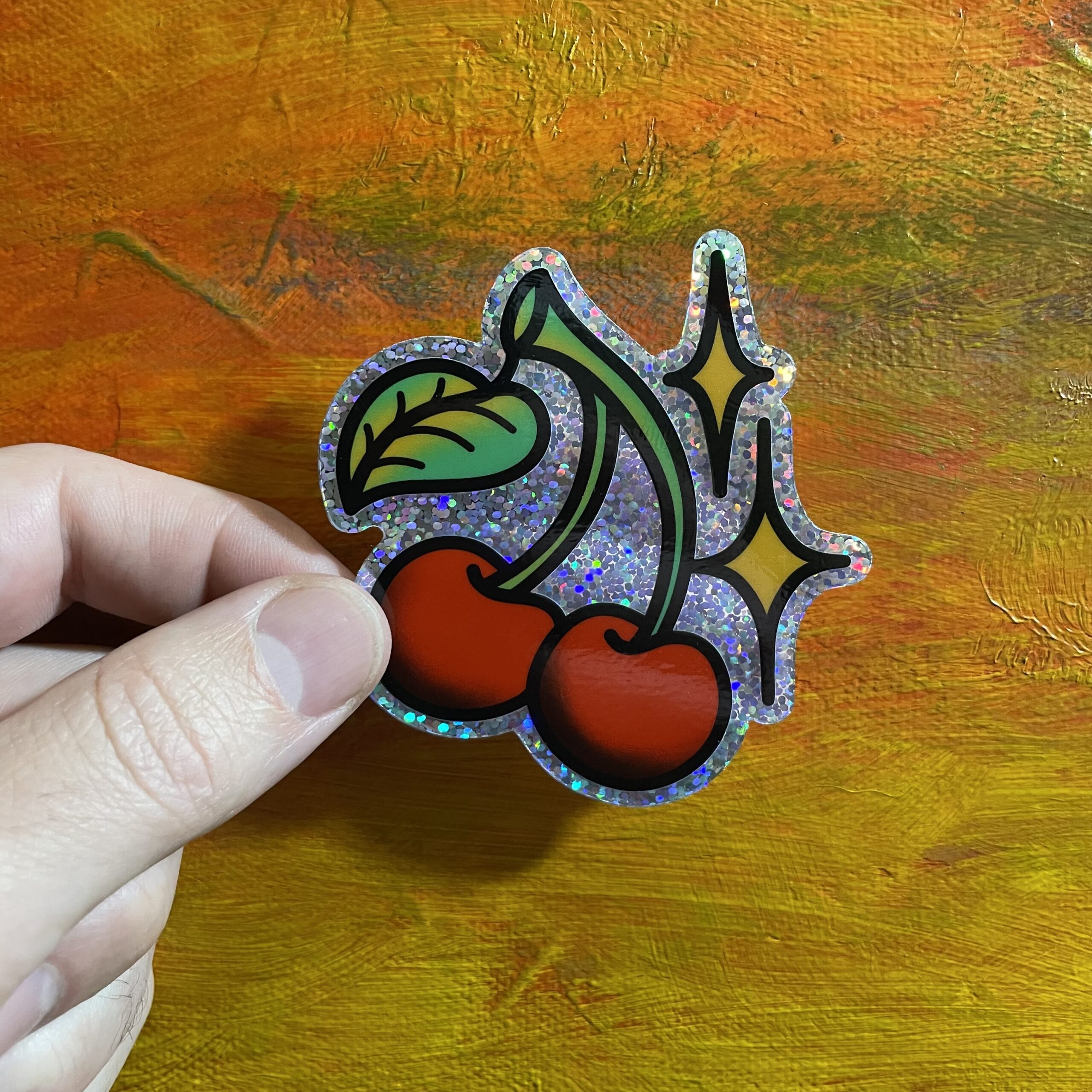 Cherry Glitter - The Local Sticker Shop