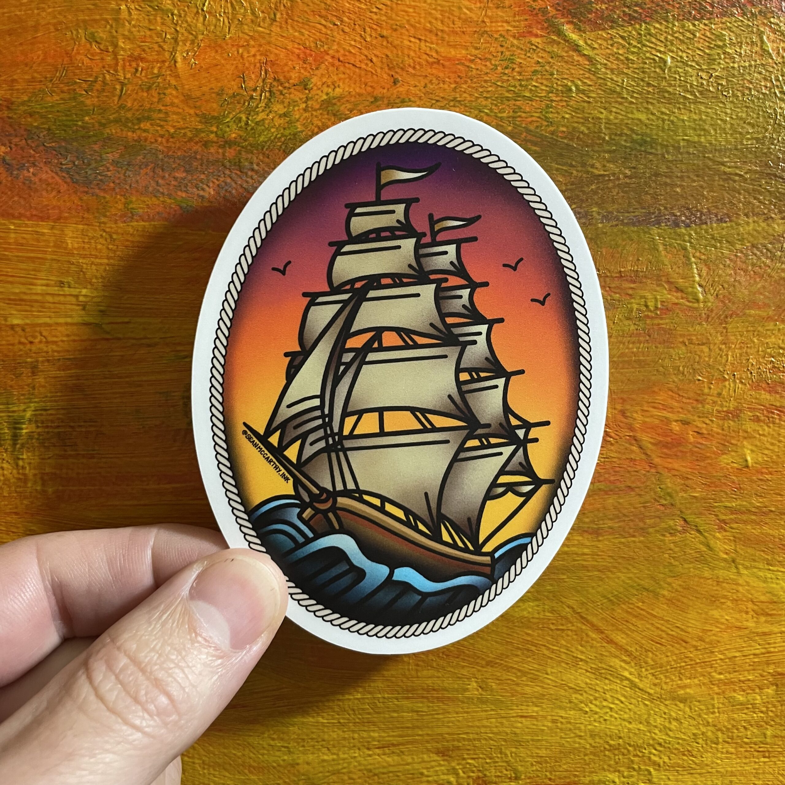Traditional Ship - The Local Sticker Shop