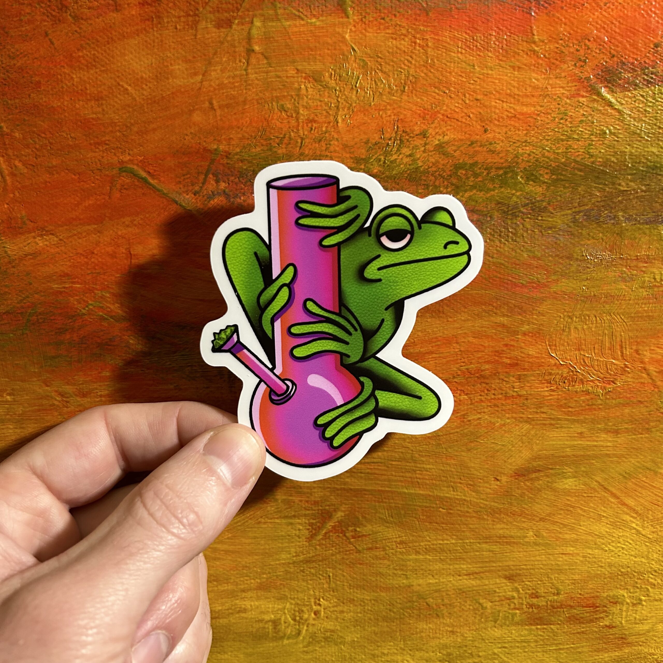 Frog and a bong - The Local Sticker Shop