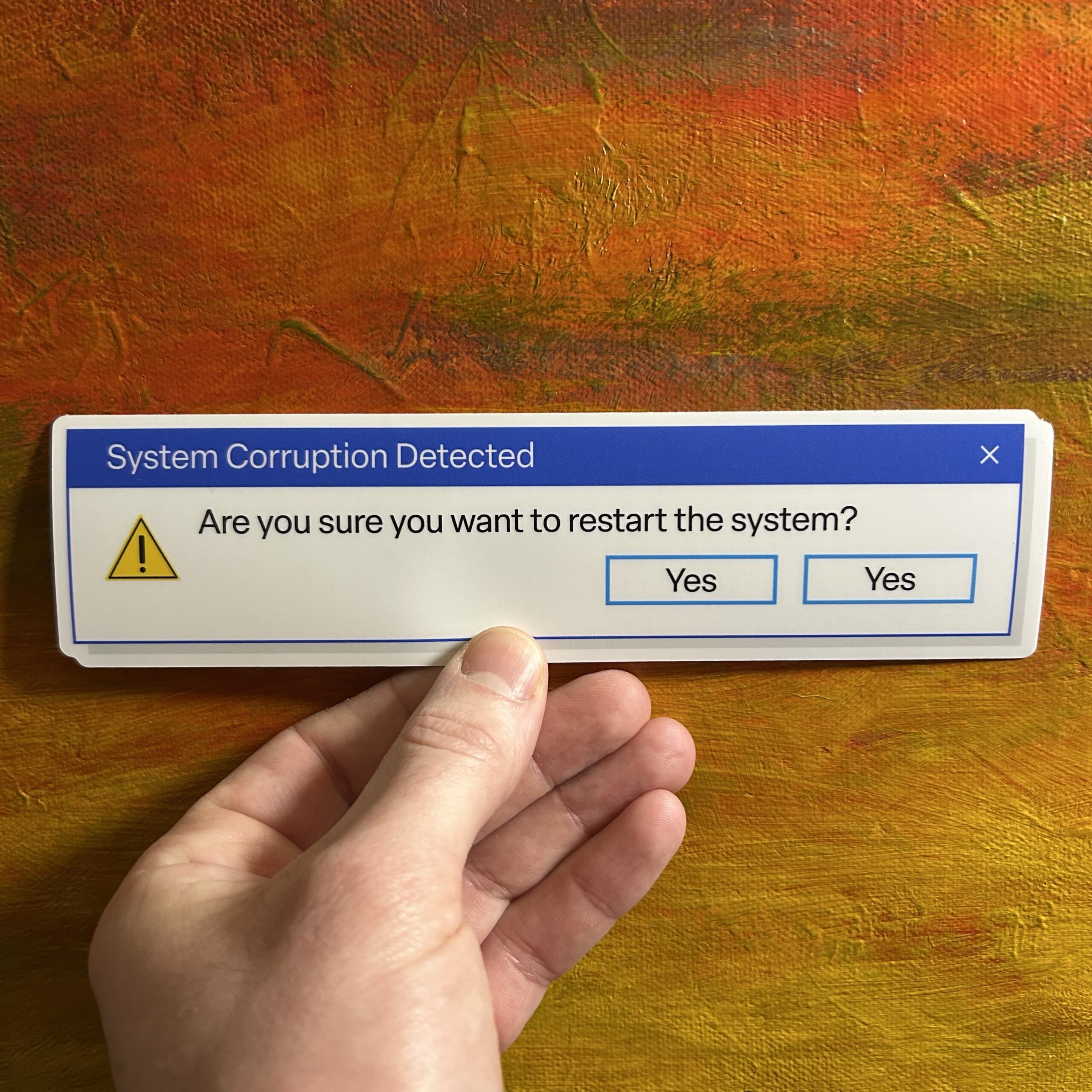 System Corruption Detected - The Local Sticker Shop